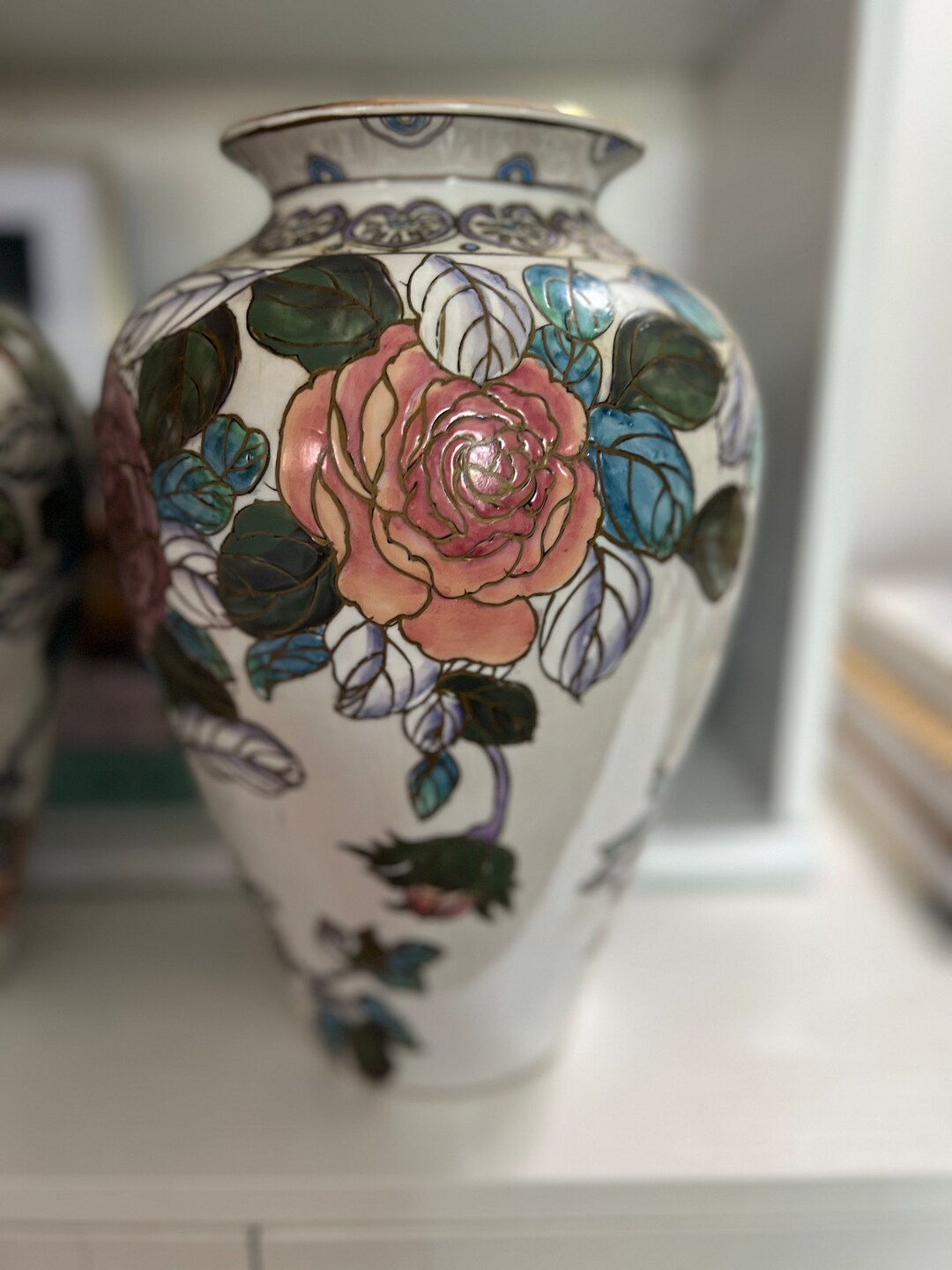 Pair of Vintage Chinoiserie Vases - Etsy