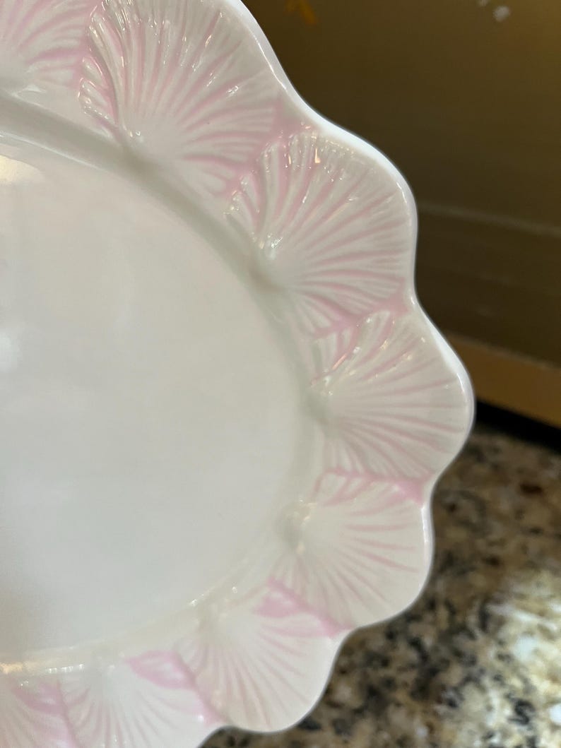 Vintage Pink Shell Platter - Etsy