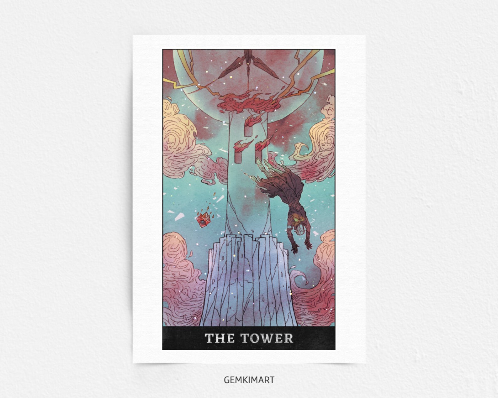 The Tower Tarot Card Printable Art Digital Print Instant Download - Etsy