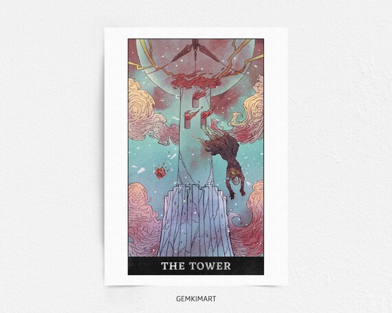The Tower Tarot Card Printable Art Digital Print Instant - Etsy
