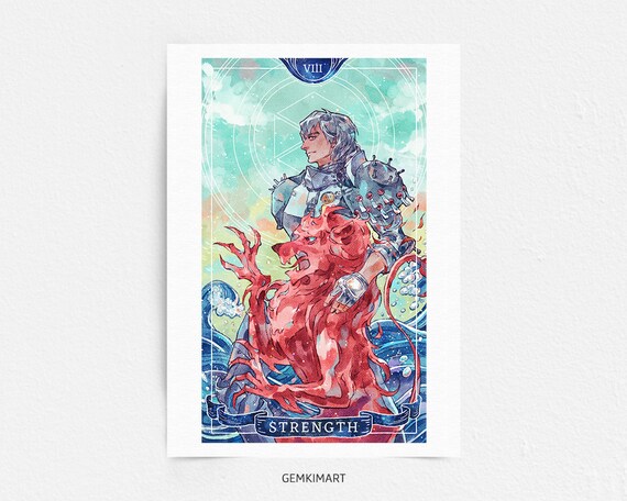 Sloane Strength Tarot Card Printable Art Digital Print Instant - Etsy