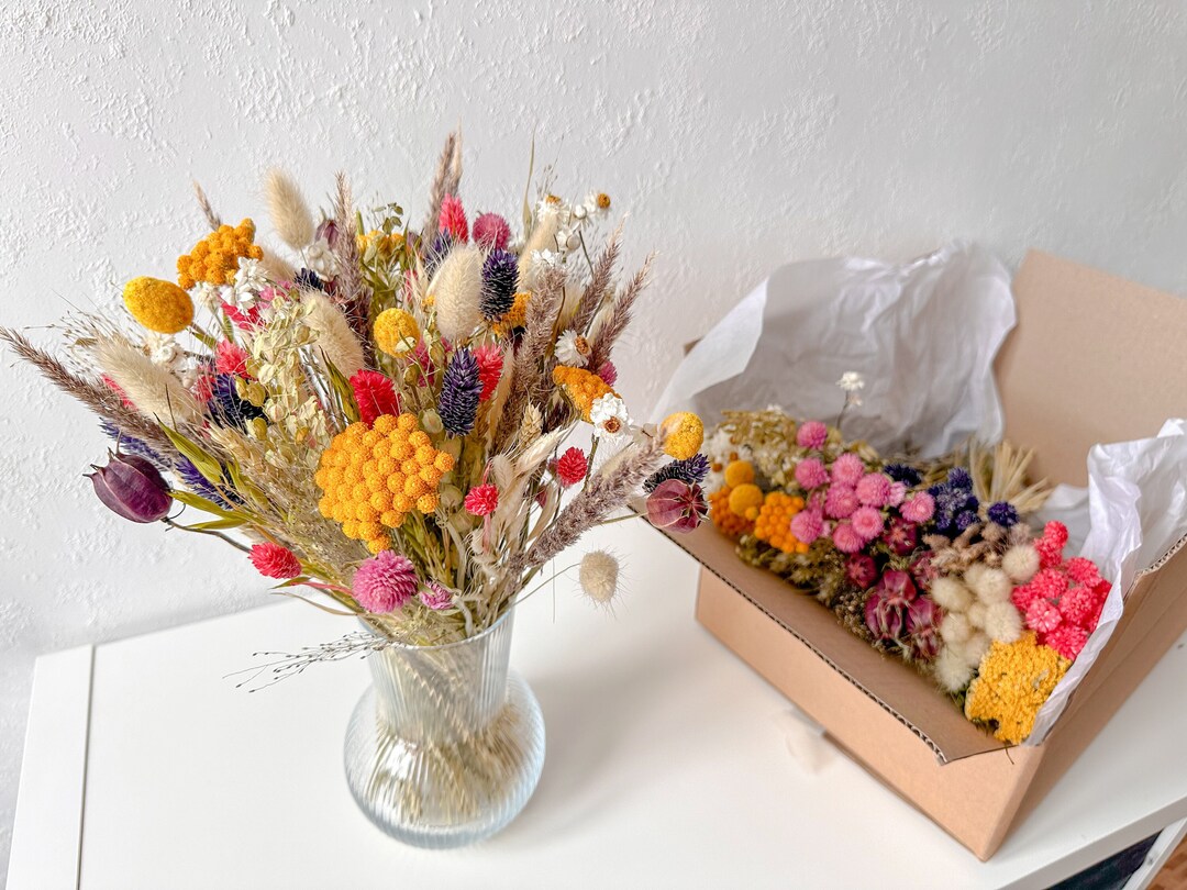Letterbox Dried Flowers , Dry Flower Bunch, Rustic Decor, DIY Flower ...