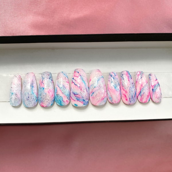 Cotton Candy Nails Etsy