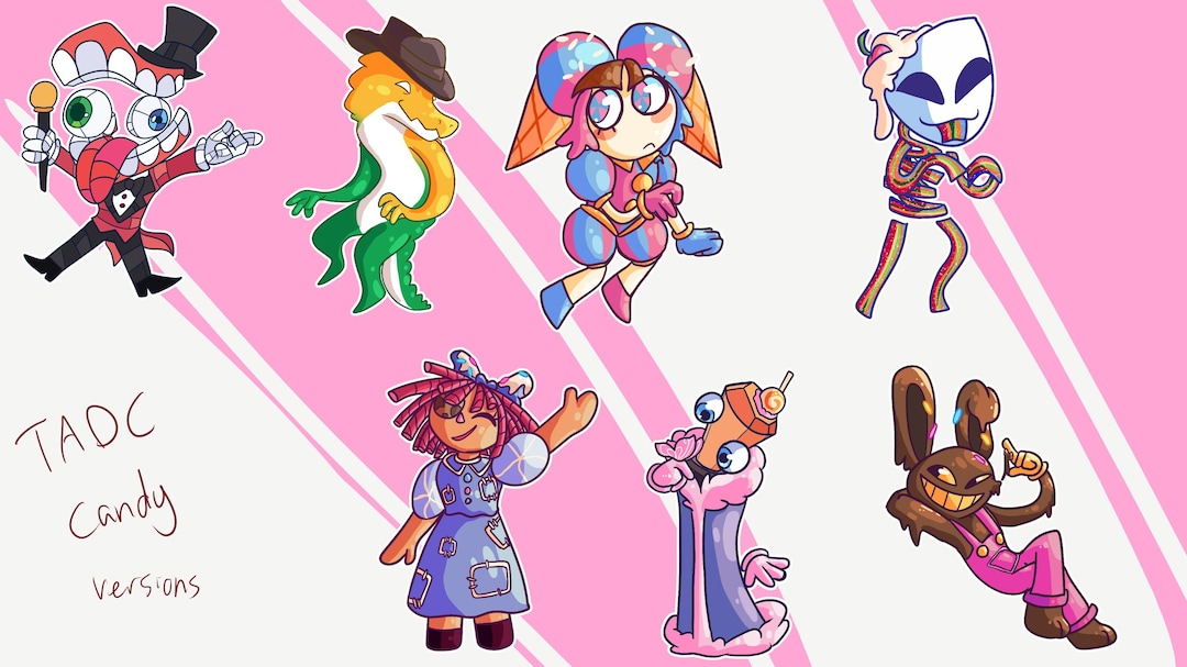 The Amazing Digital Circus Candy Stickers!! - Etsy