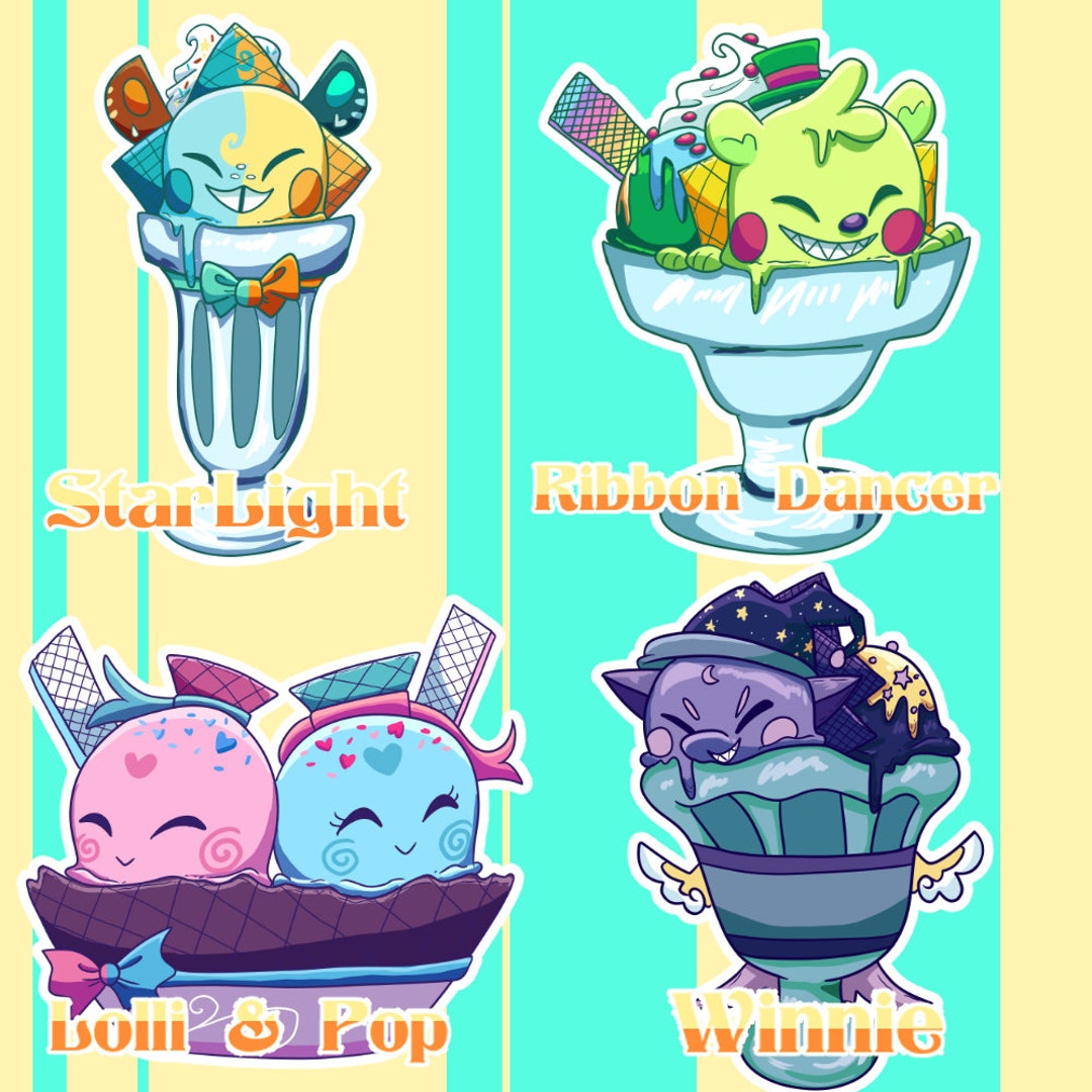 Dreamworld Ice Cream Stickers - Etsy