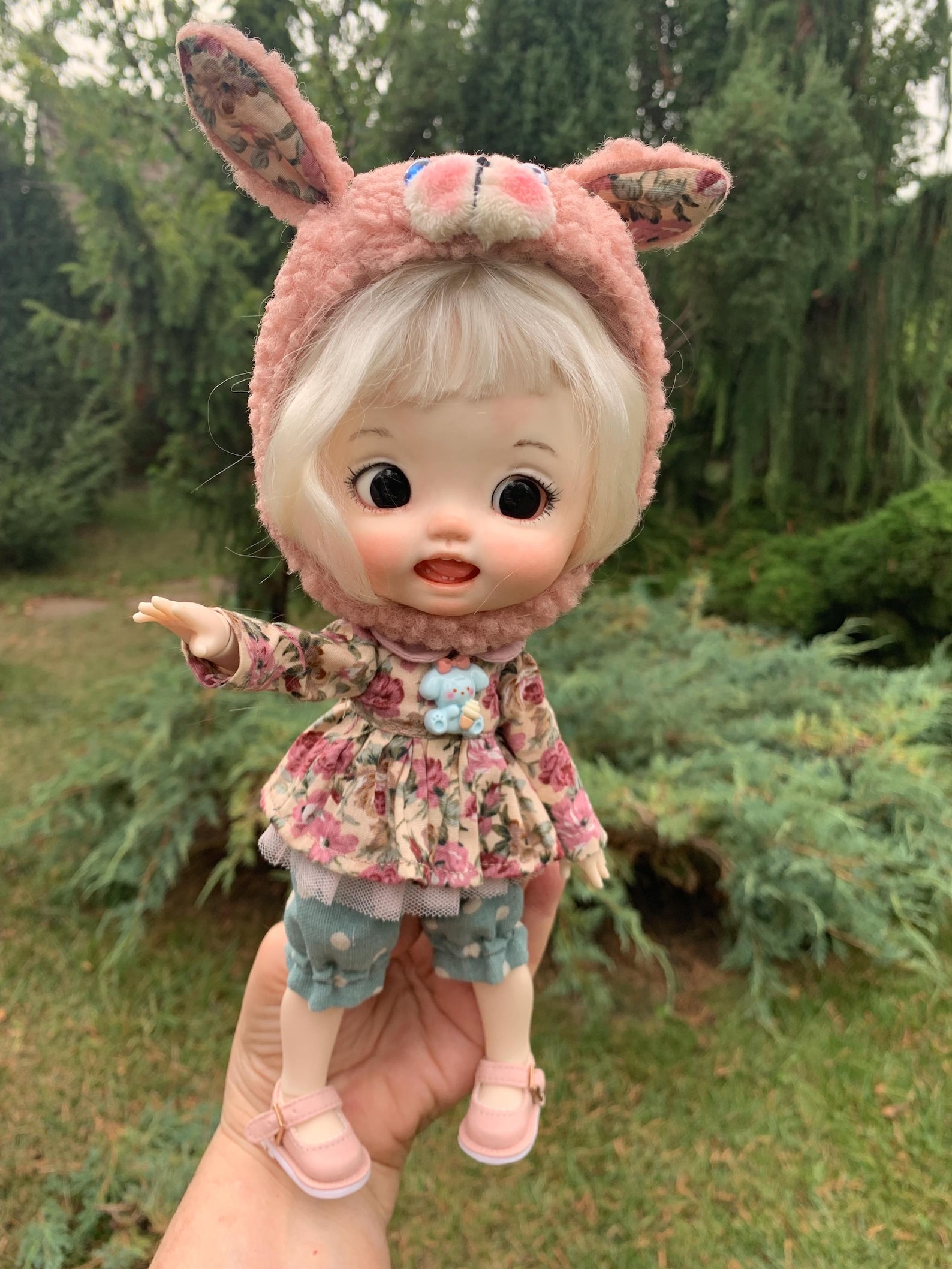 Bjd Custom Q Baby,small Blonde Doll With a Moving Body,q Baby,bjd Doll ...