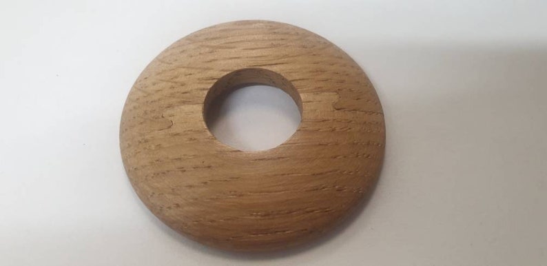 Wood Radiator Pipe Collar Solid Oak Cover 15mm to Fit Standard UK Pipes ...