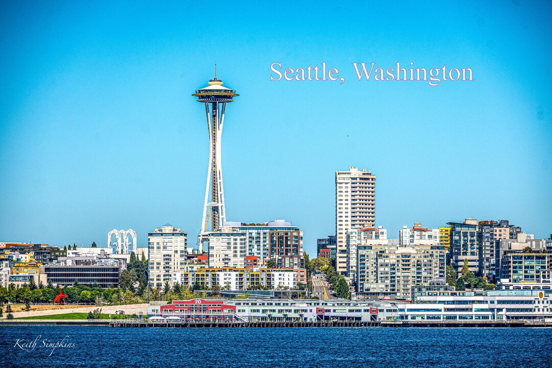 Seattle Skyline (space Needle) (daytime) Postcard, Landscape ...