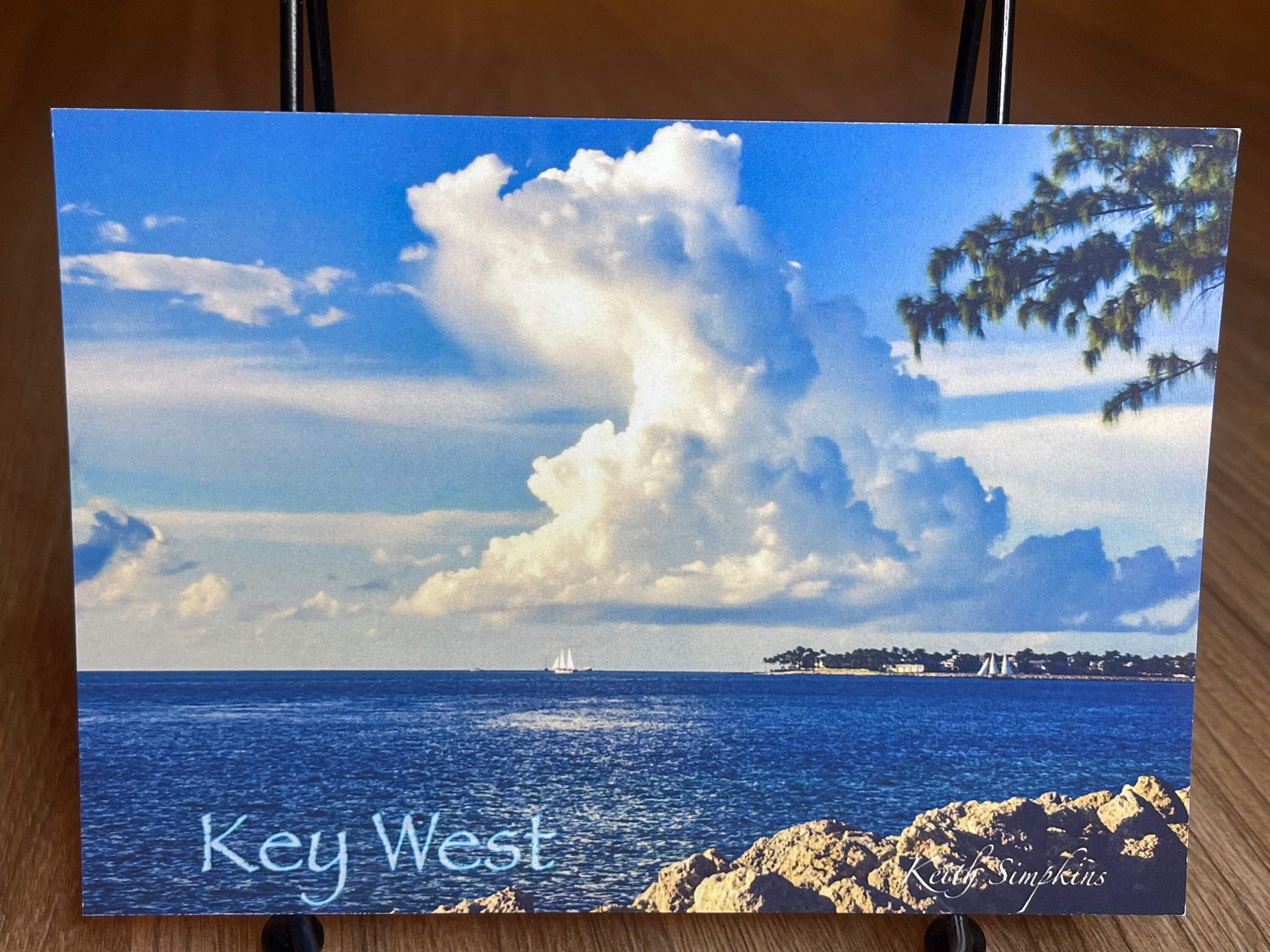 Key West Cloudy Sky Postcard, Landscape Postcard, Original Photograph ...