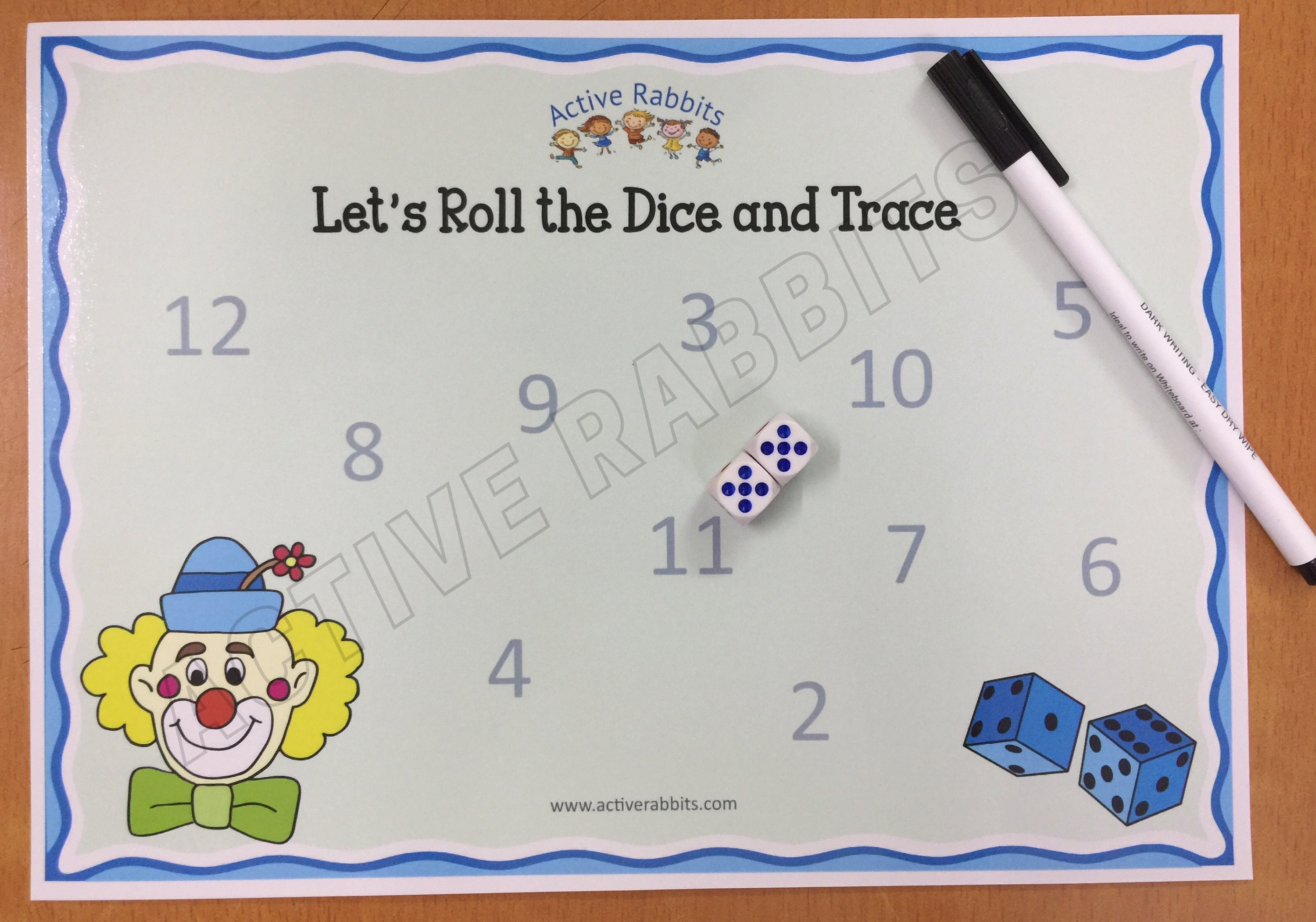 Fine Motor Activity, Math Dice Game, Quiet Book for Toddler, Preschool ...