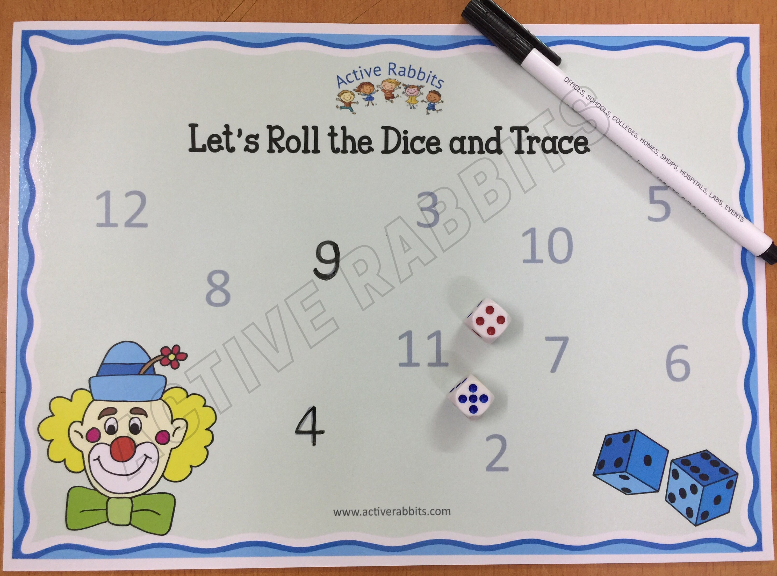 Fine Motor Activity, Math Dice Game, Quiet Book for Toddler, Preschool ...