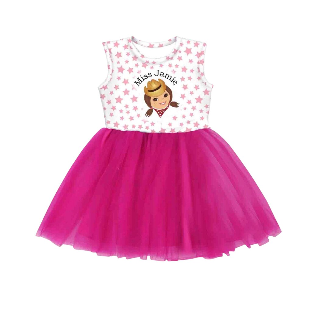 Little Miss Jamie Dress, Miss Jamie on the Farm Twirl Dress Hot Pink ...