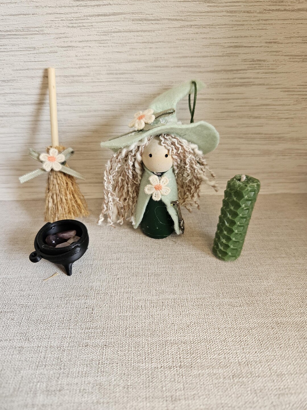 Lucky Protection Witch and Spell. Crystal. Broom and Candles. - Etsy UK
