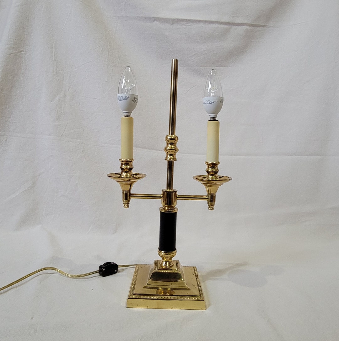 Vintage Double Torch Table Lamp - Etsy