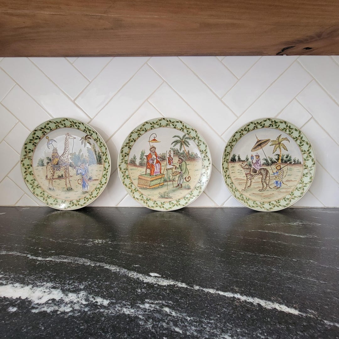 Three Castilian Anthropomorphic Monkeys animal Decorative Hanging Wall ...