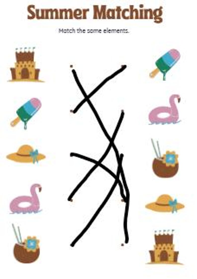 Picture - Numbers - Objects Matching Book. - Etsy