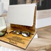 Personalized Wooden Book Valet: Reader Gift With Coffee Mug & Glasses ...