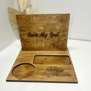 Personalized Wooden Book Valet: Reader Gift With Coffee Mug & Glasses ...