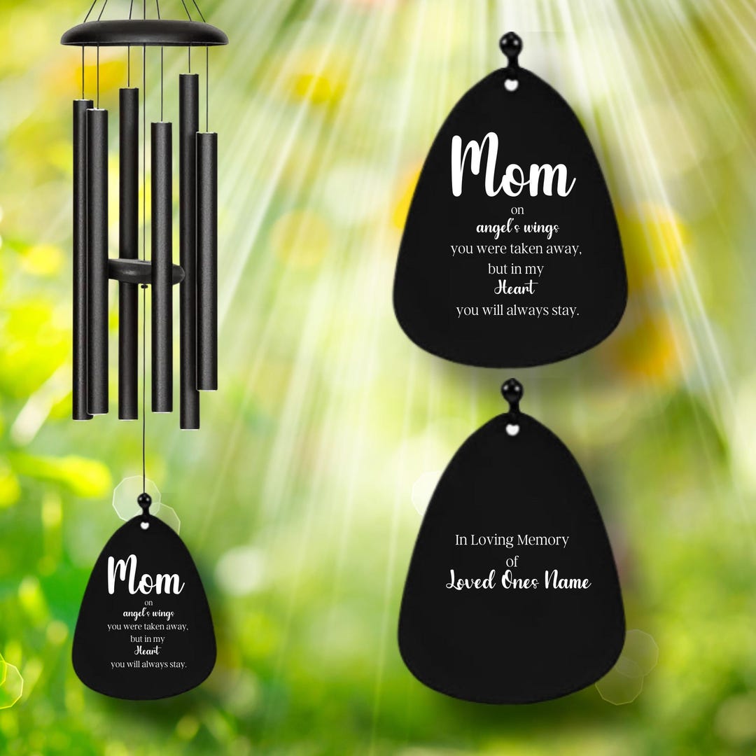 Mom Memorial Wind Chime | Personalized Sympathy Gift | in Loving Memory ...