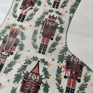 Nutcrackers Needlepoint Christmas Stocking Kit Personalized - Etsy