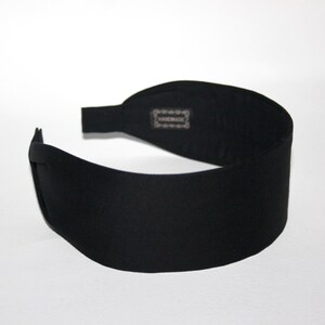 Black Cotton Flat Headband Handmade Women Hairband, Adjustable, Plastic ...