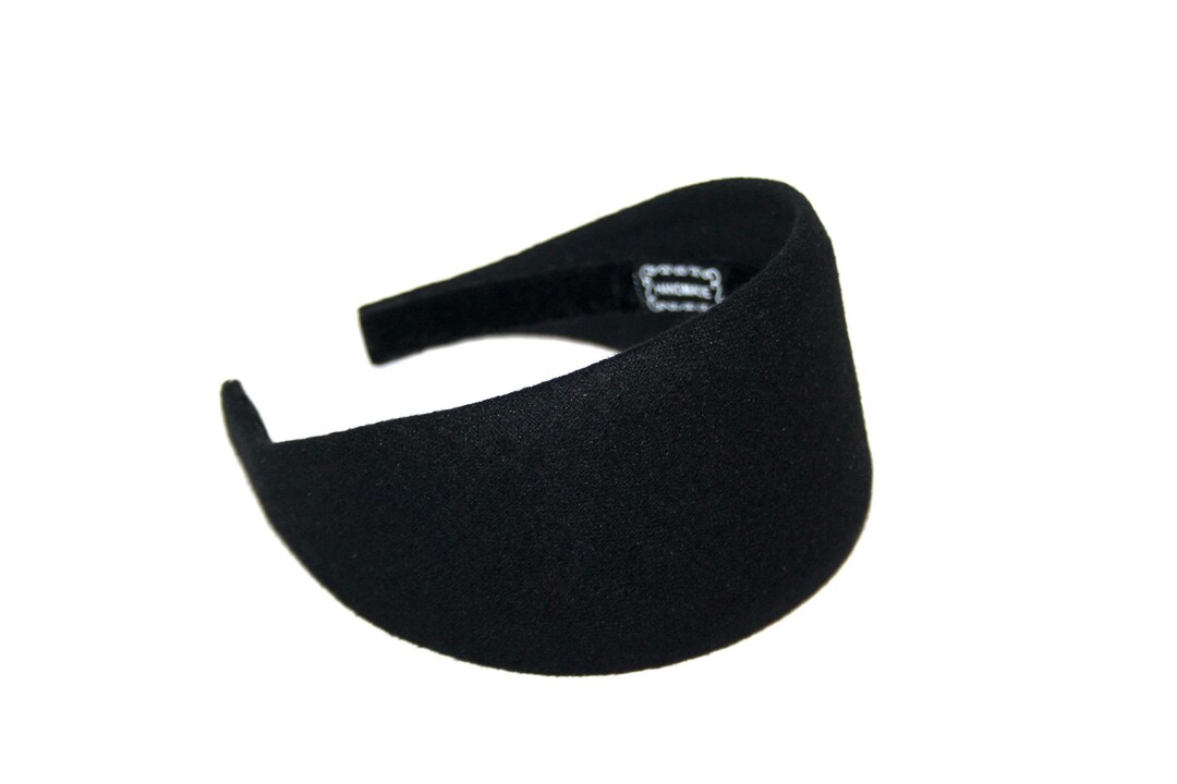 Wool Flannel Headband Black Warm Head Scarf Extra Wide Head Cover ...