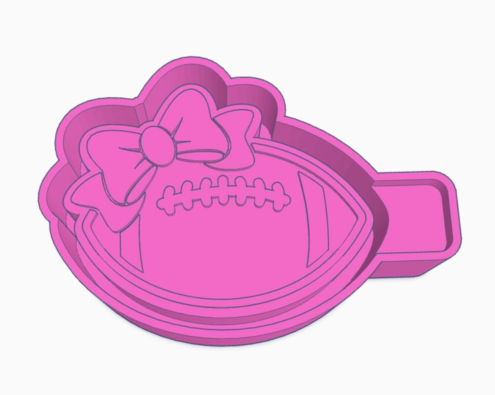 Football With Bow 2 Silicone Mold - Etsy