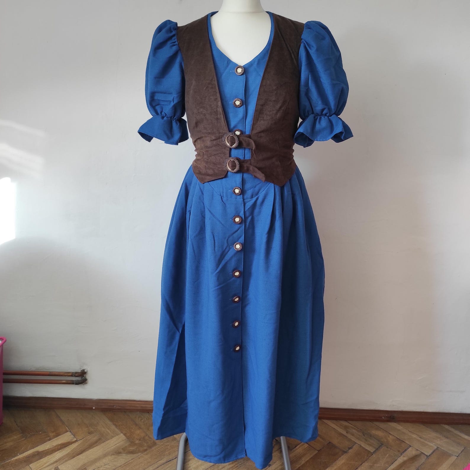 Vintage Dress Austrian Tyrolean, Vintage Dirndl Dress, Cottage Dress ...