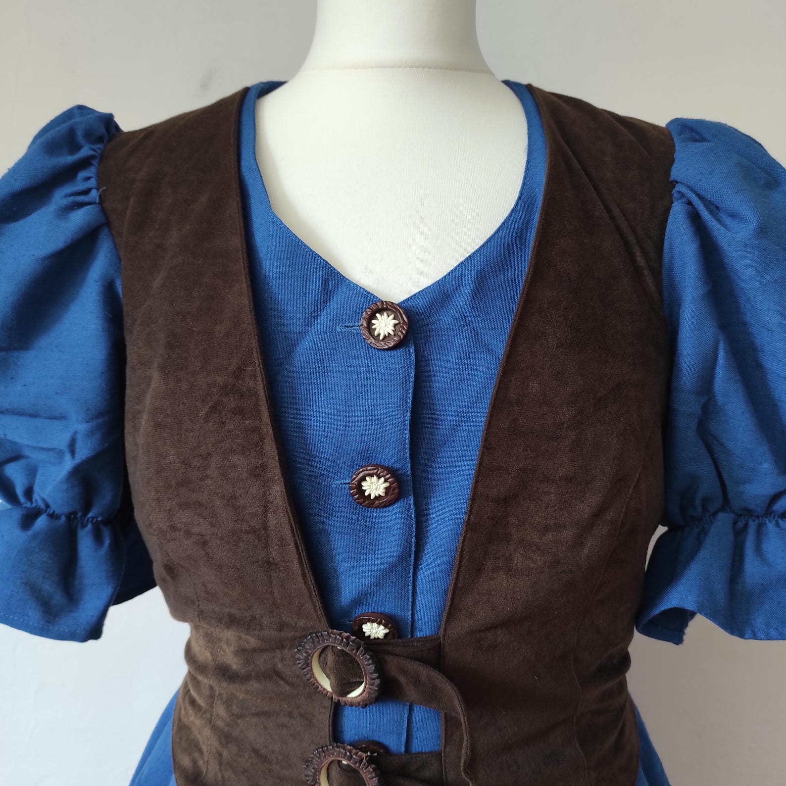 Vintage Dress Austrian Tyrolean, Vintage Dirndl Dress, Cottage Dress ...
