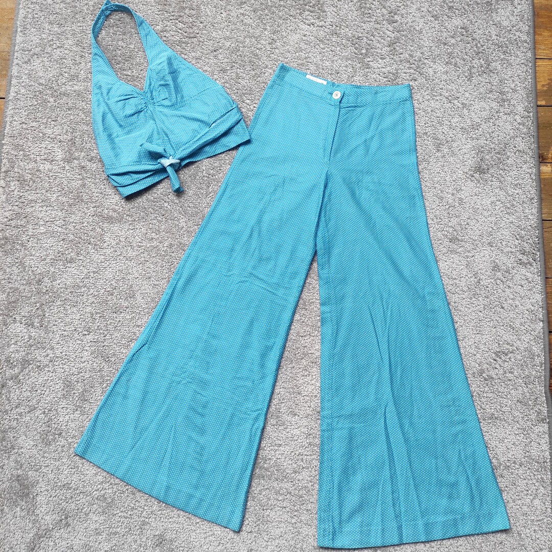 Vintage 1970's Flare Pants and Top Set, 70's Pants Set, 1970s Flares ...