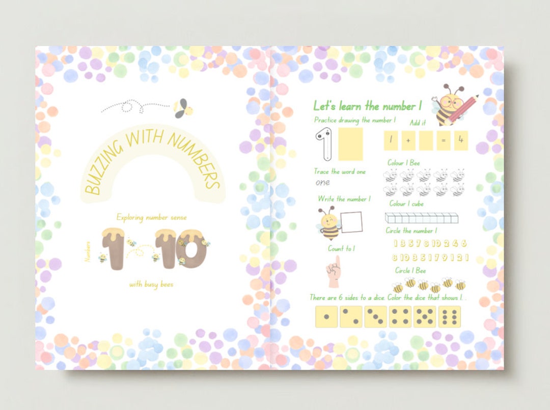 1 2 3 NUMBERS Learning Numbers 1 to 10 Number Sense Book Children's ...