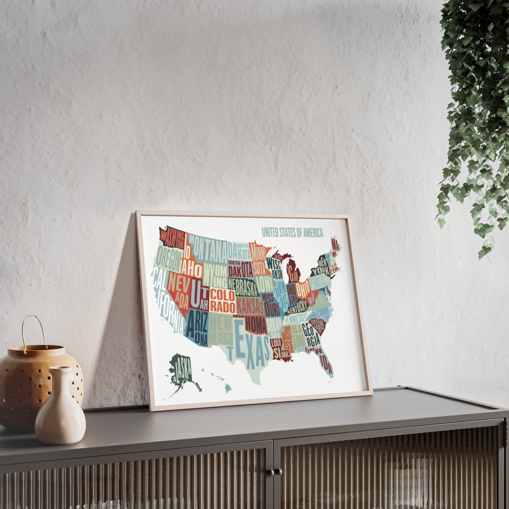 Map of United States, USA Map, USA Map Poster, Map of America, USA Map ...