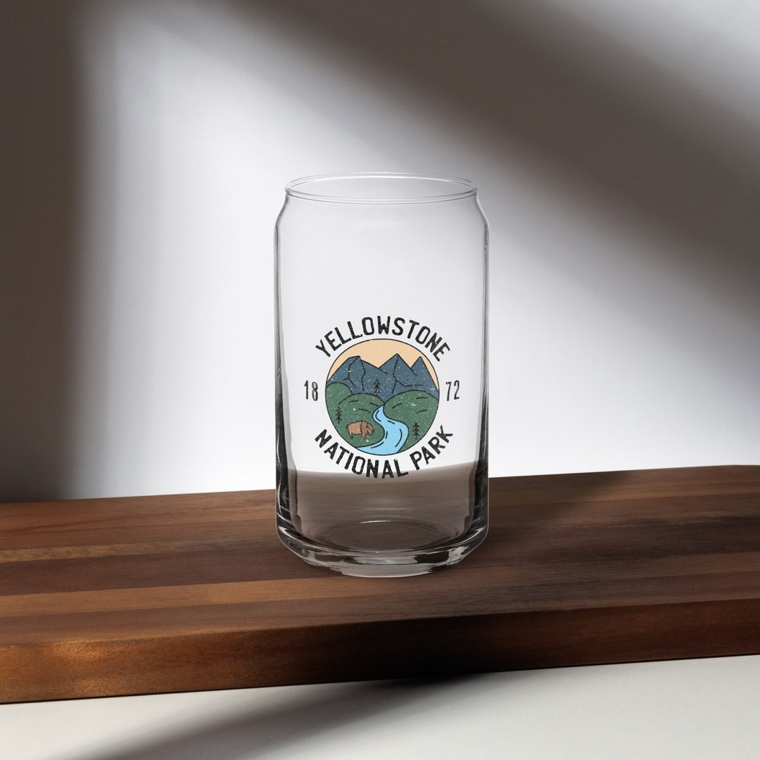 Yellowstone Can Glass, Yellowstone National Park Beer Can Glass Gift ...