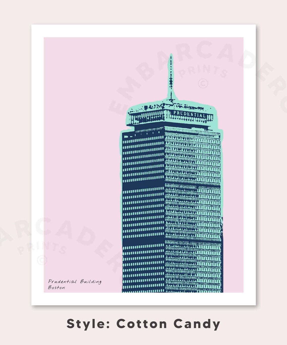 Prudential Building Art Print by Embarcadero Prints | Etsy