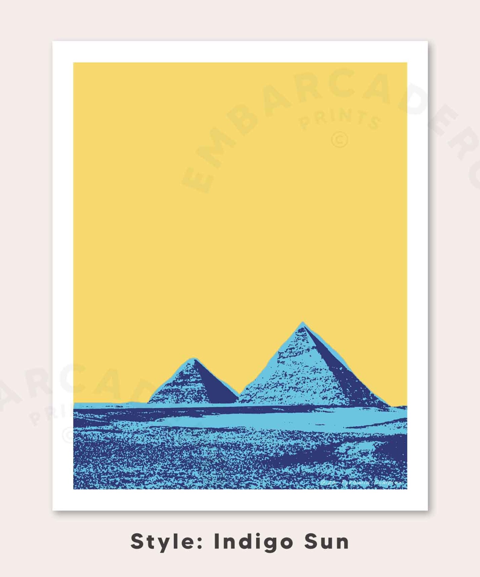 Giza Pyramid Art Print by Embarcadero Prints Giza Pyramid - Etsy