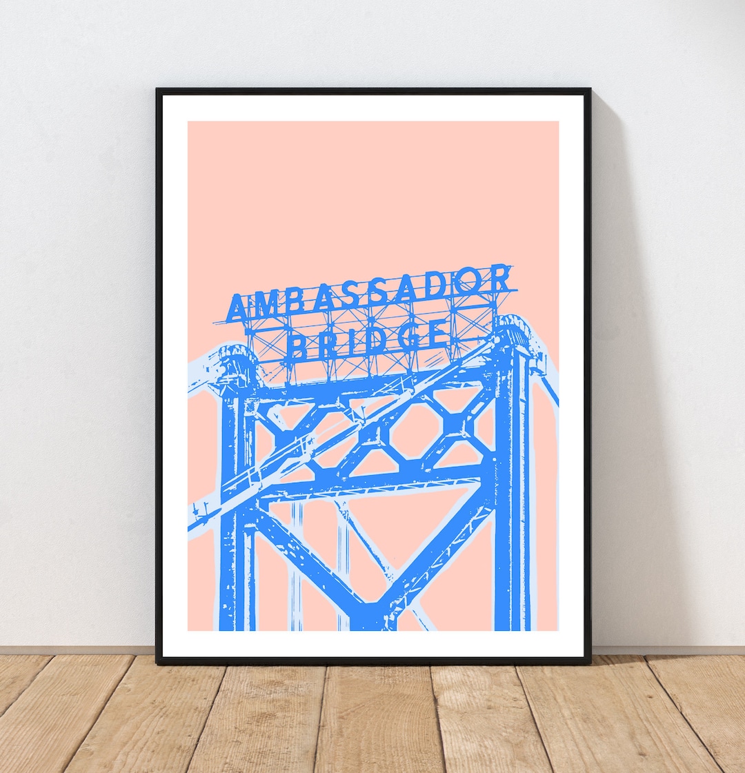 Ambassador Bridge Art Print by Embarcadero Prints Ambassador Bridge ...