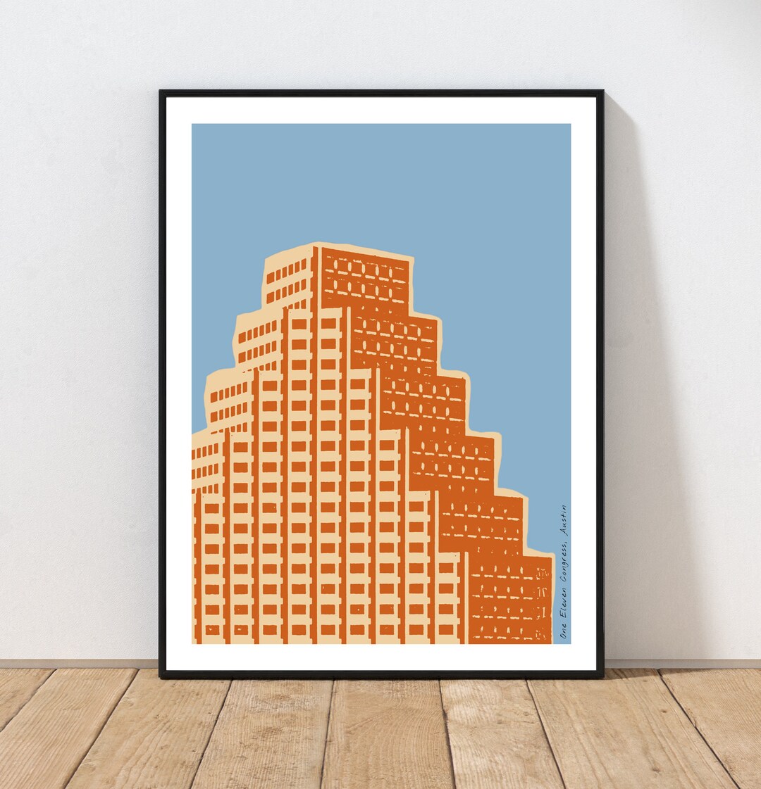 Austin One Eleven Congress Art Print by Embarcadero Prints One Eleven ...