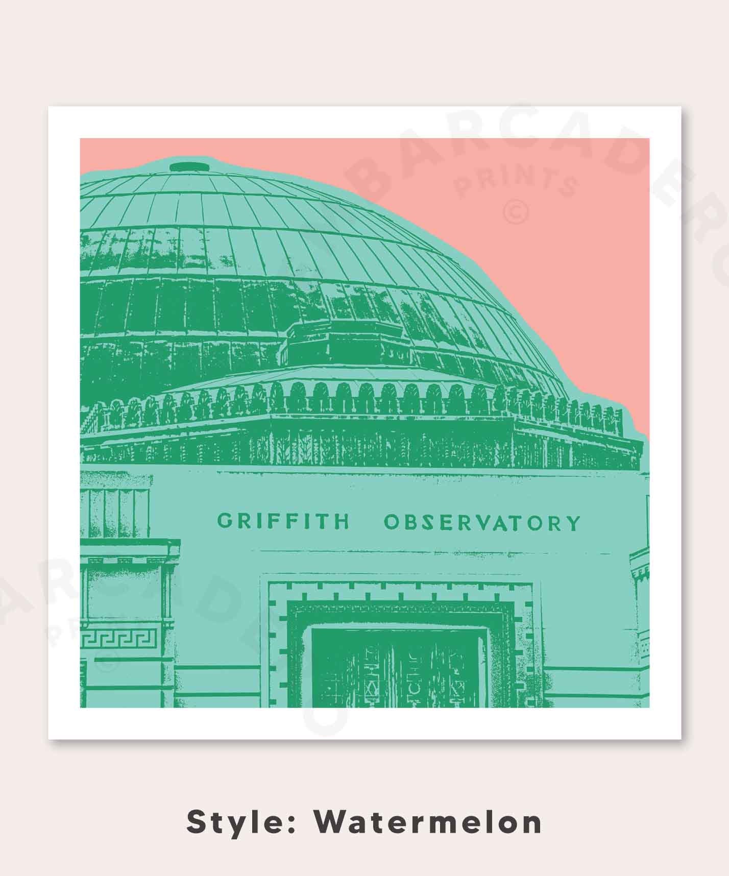 Griffith Observatory Art Print by Embarcadero Prints - Etsy