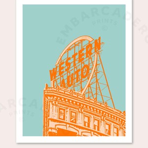 Western Auto Building Art Print by Embarcadero Prints - Etsy