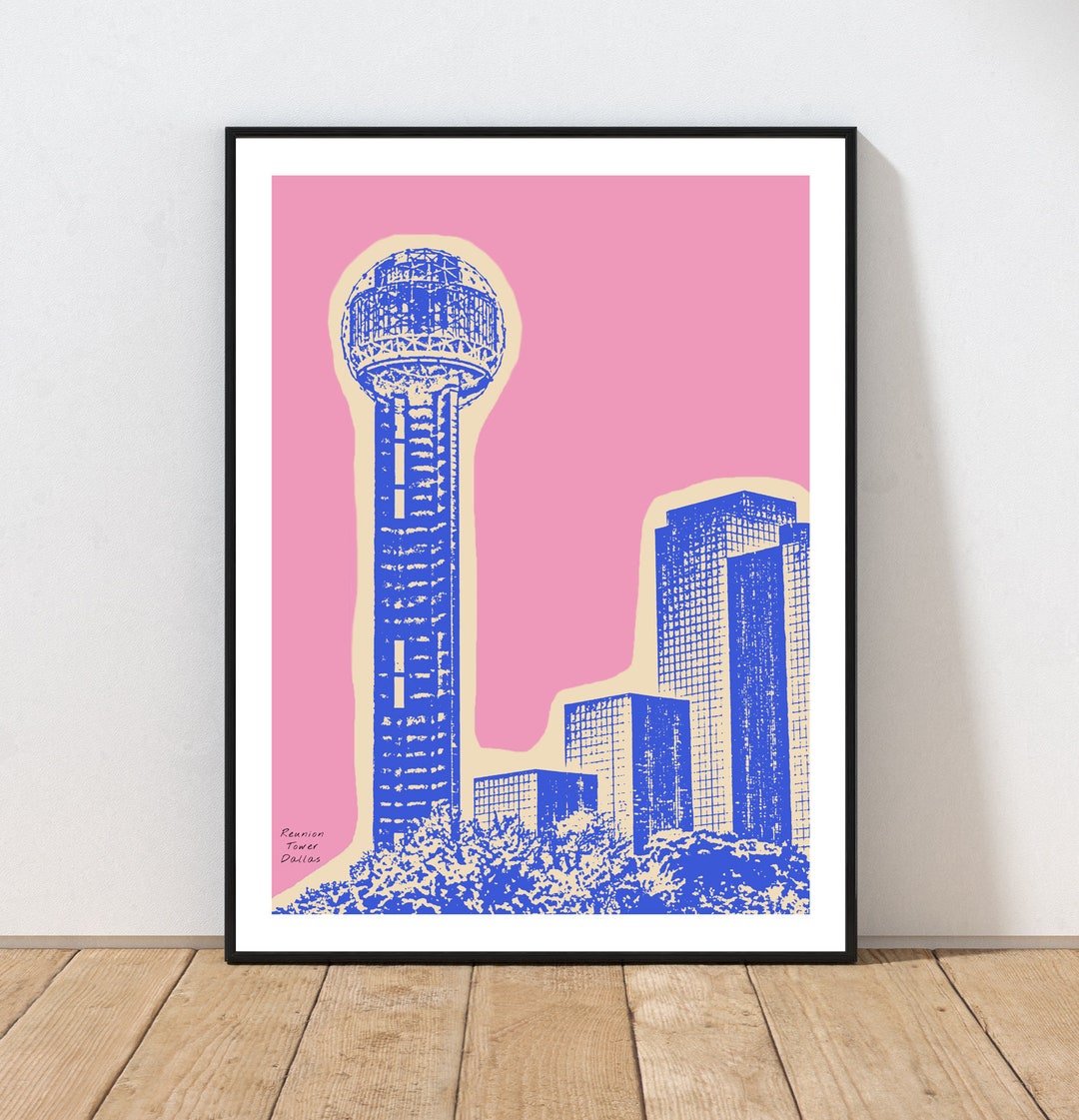 Reunion Tower Art Print by Embarcadero Prints Reunion Tower Wall Art ...