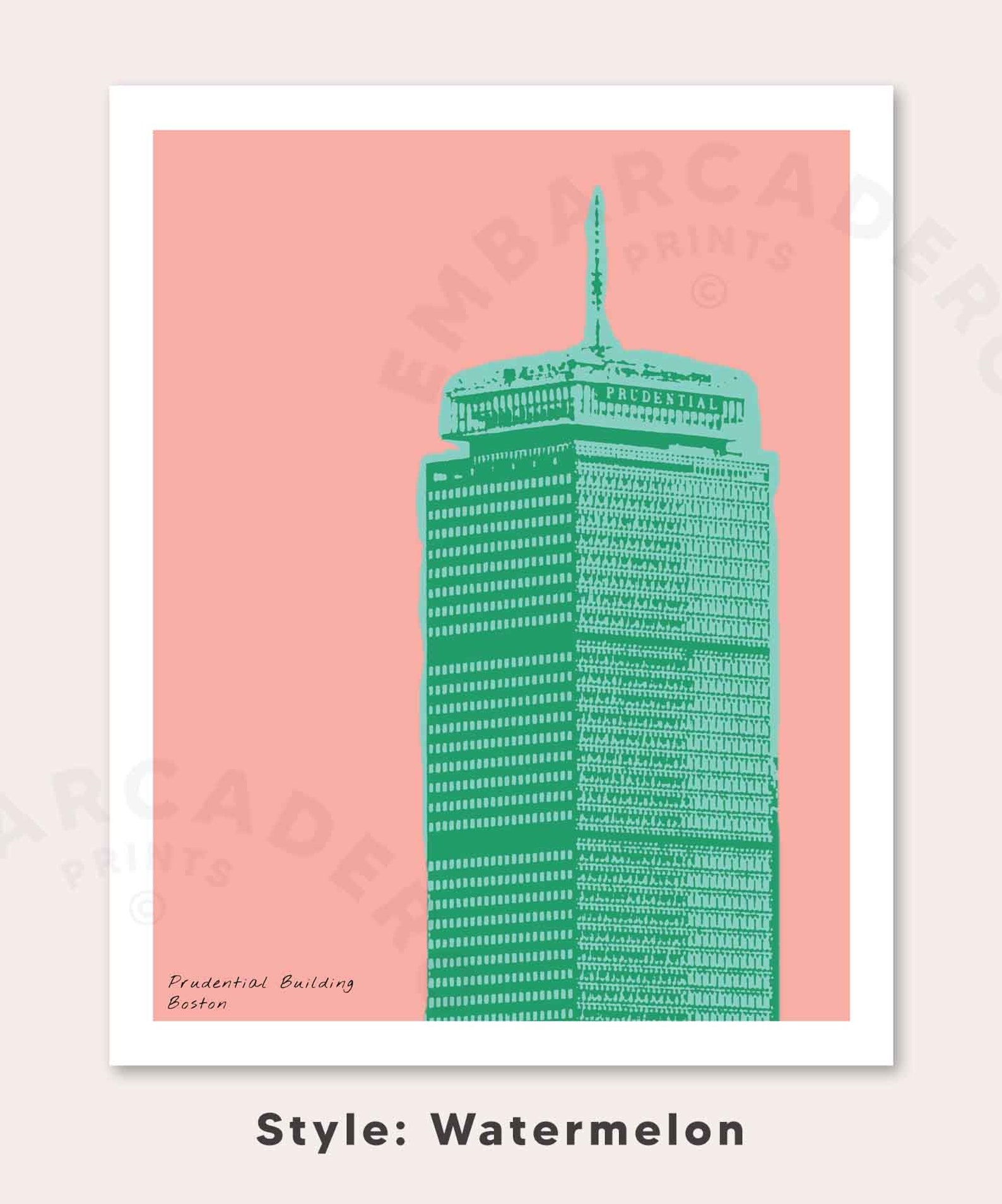 Prudential Building Art Print by Embarcadero Prints - Etsy