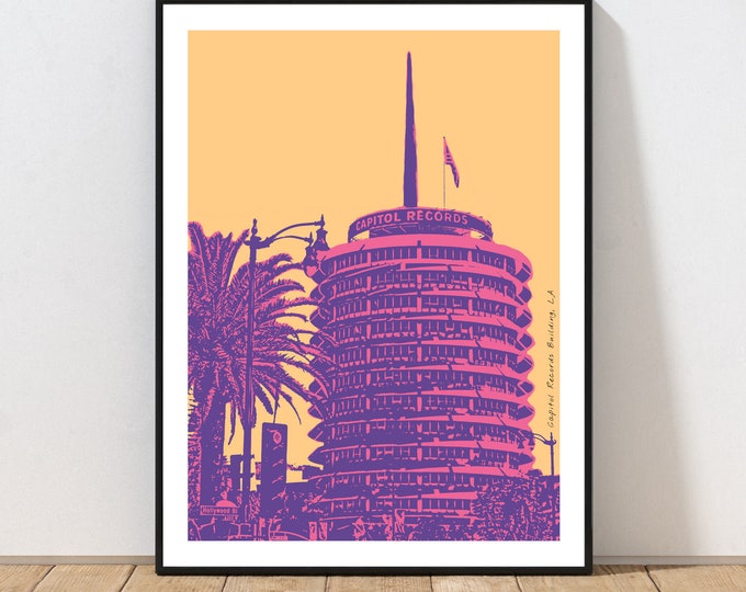 Capitol Records Building Art Print by Embarcadero Prints | Capitol ...