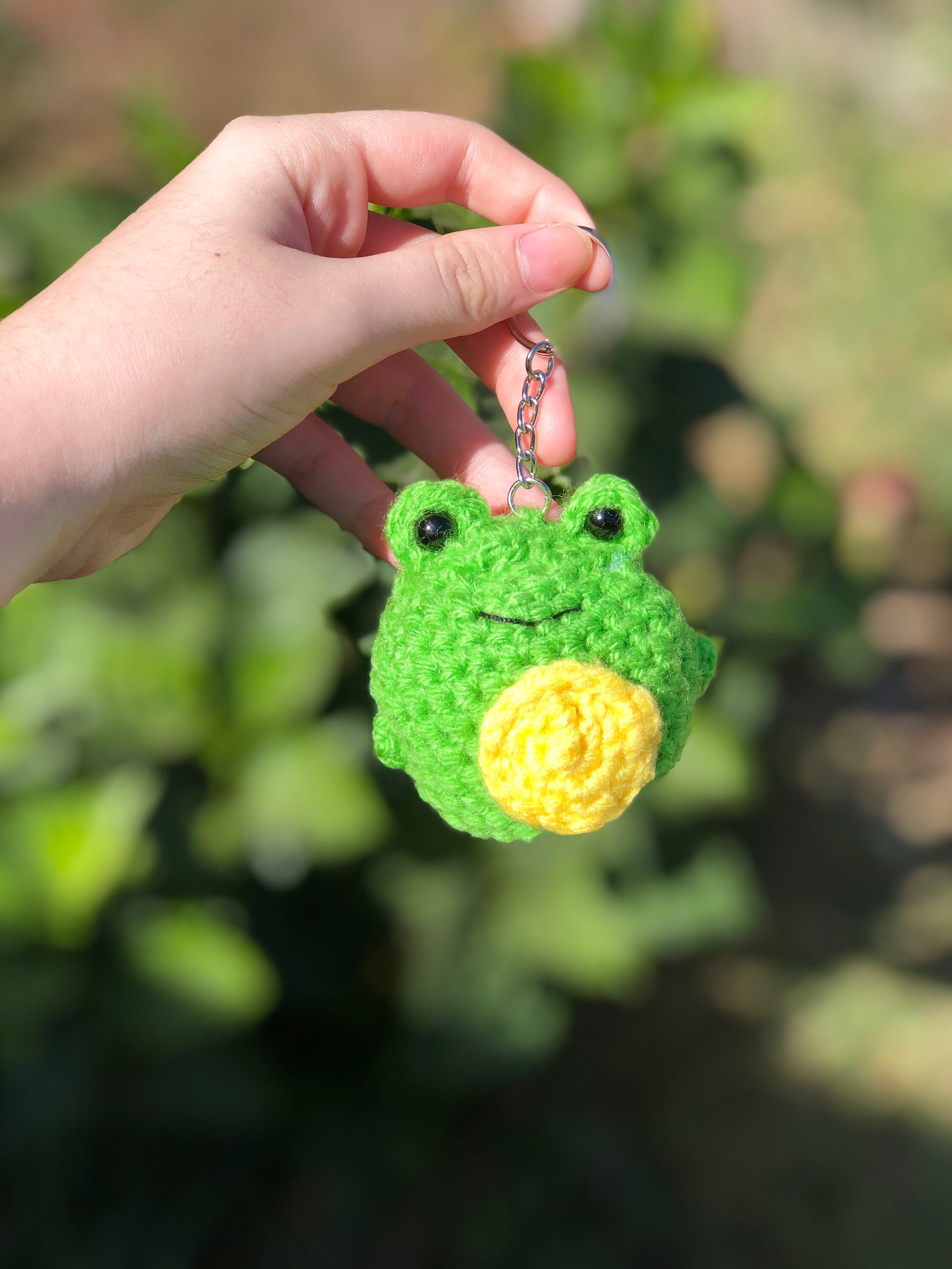 Crochet Fiber Arts Mini Crochet Frog Keychain Art & Collectibles etna ...