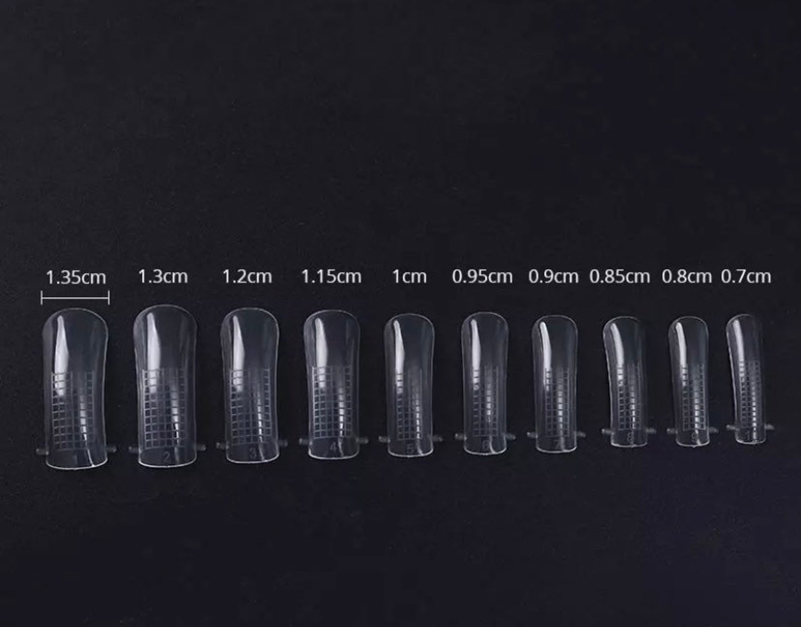 Buy 100 PCS Clear Nail Extension Form Tips Dual Nail Mold Full Cover UV ...