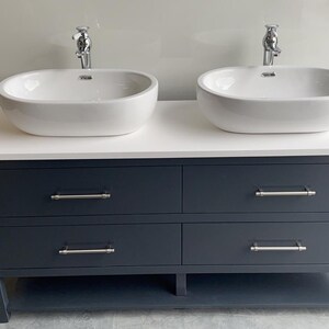 Norton Double Vanity Unit | Bathroom Washstand With Sit-on Basins ...
