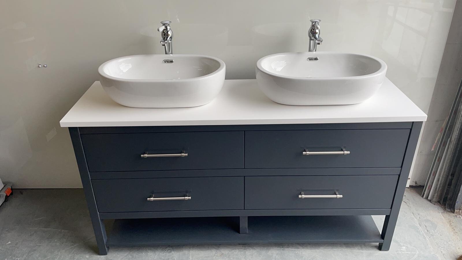 Norton Double Vanity Unit | Bathroom Washstand With Sit-on Basins ...
