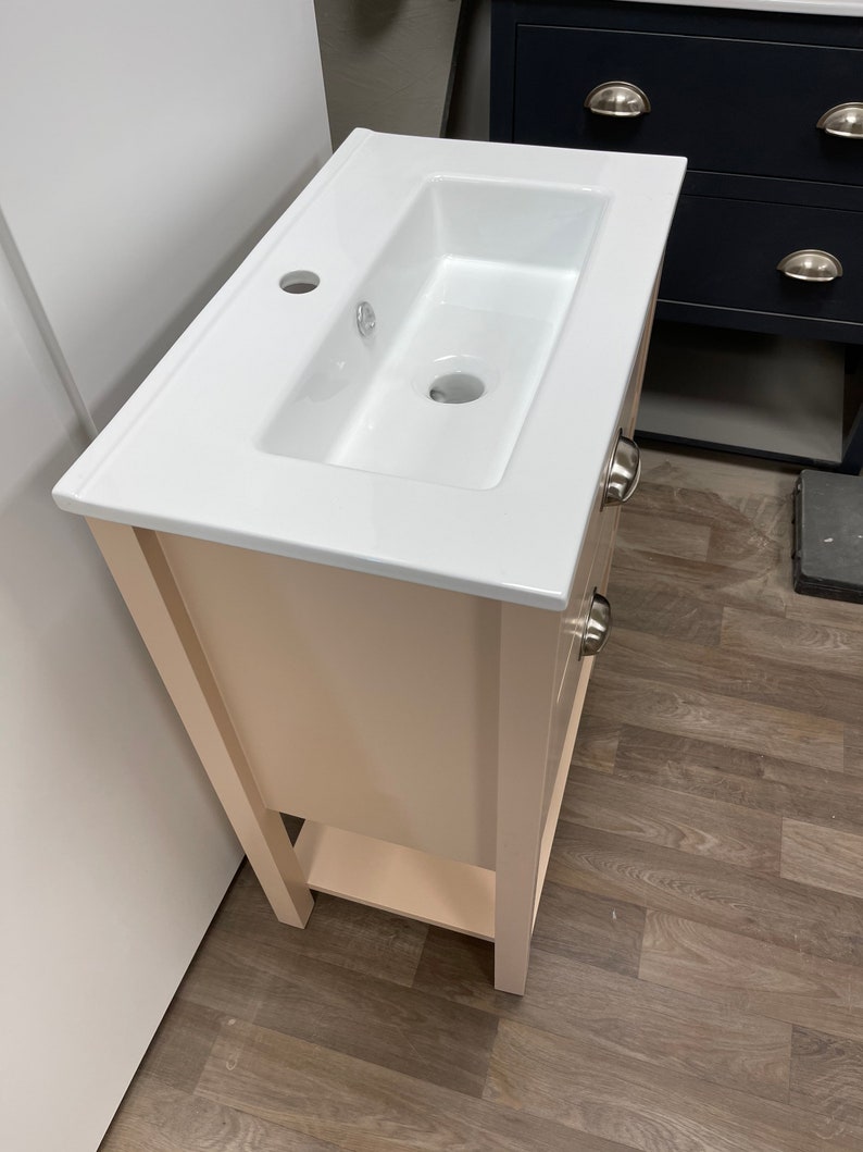 Slimline Vanity Unit | Bathroom Washstand With Ceramic Sink. | Norton ...