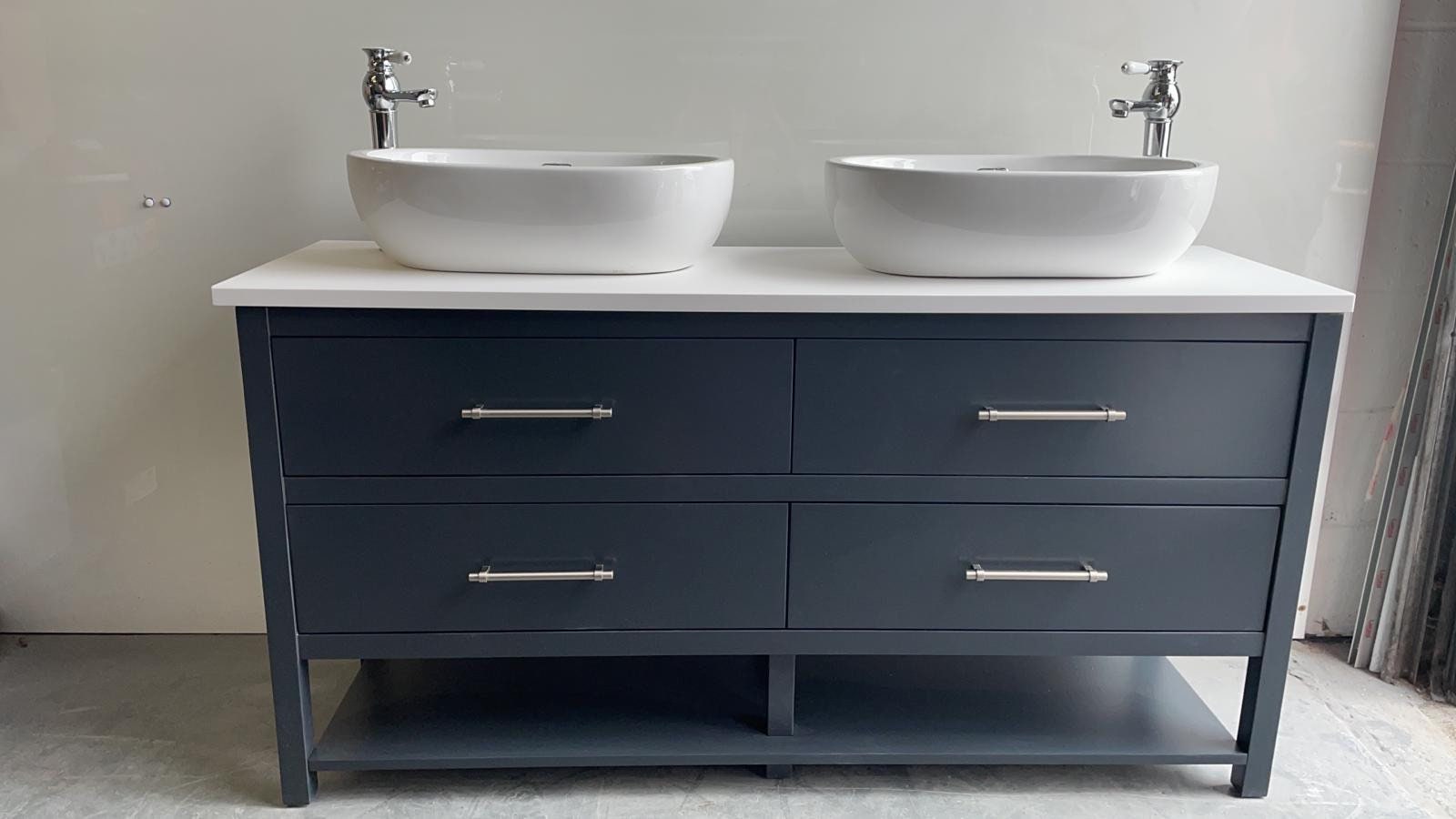 Norton Double Vanity Unit | Bathroom Washstand With Sit-on Basins ...