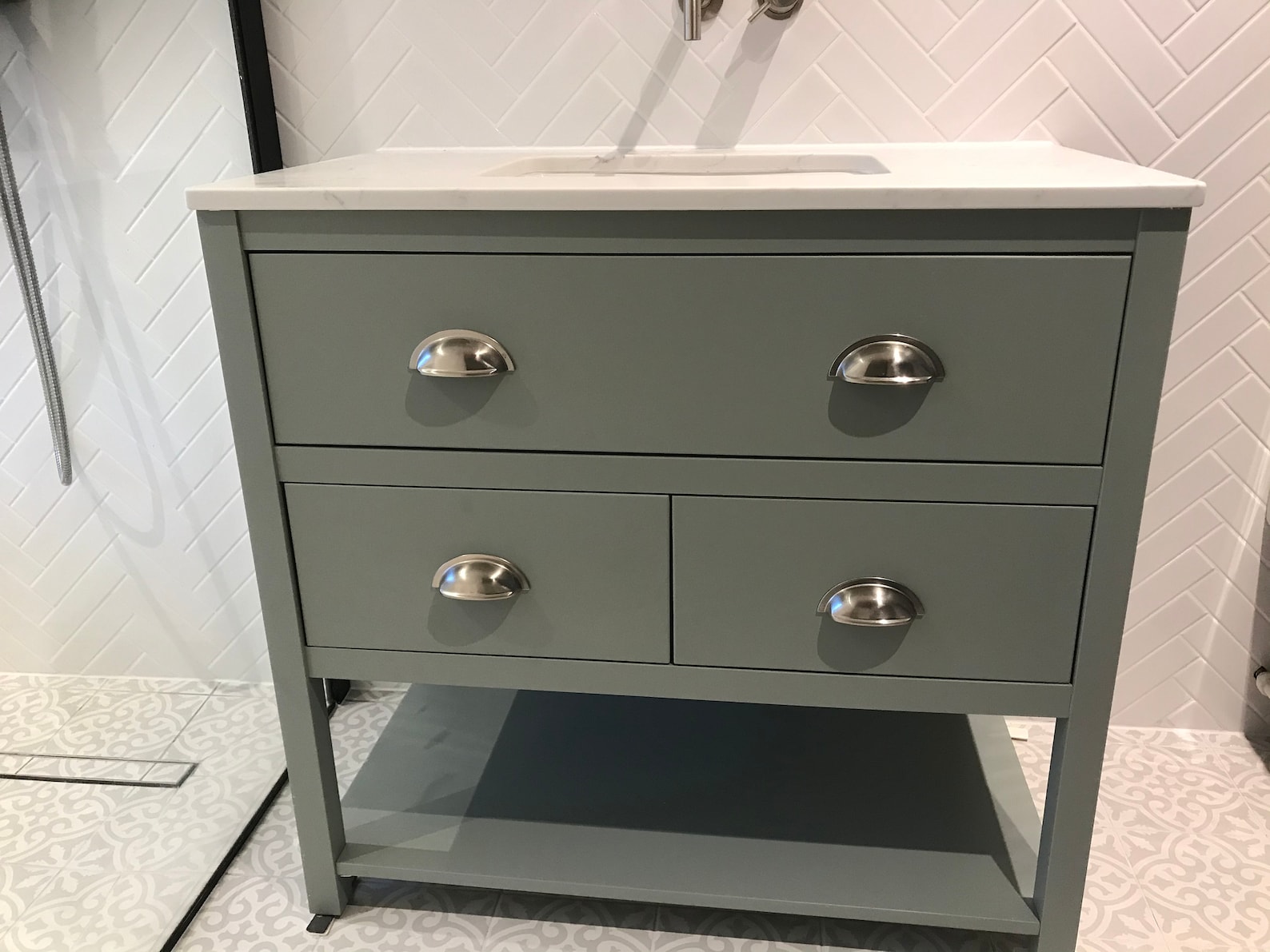 Painted Vanity Unit With Single Undermount Basin. - Etsy UK