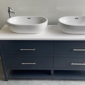 Norton Double Vanity Unit | Bathroom Washstand With Sit-on Basins ...